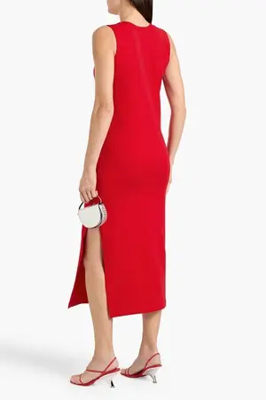 Norma Kamali French Cotton-blend Terry Midi Dress