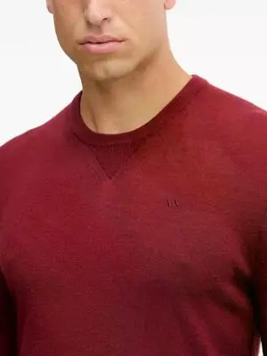 Armani Exchange Logo-embroidered Crew Neck Sweater - Red