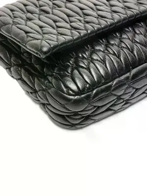 Miu Miu 2010s Matelasse Crystal Shoulder Bag - Black
