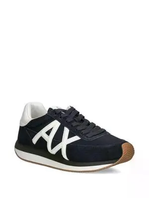Armani Exchange Logo-detail Lace-up Sneakers - Blue