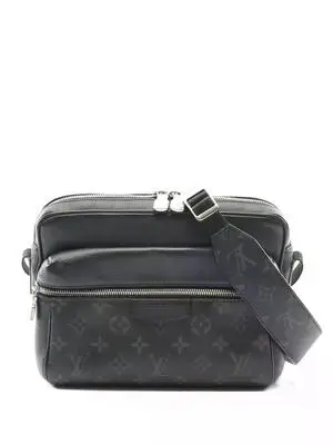 LOUIS VUITTON 2000s Pm Taigarama Monogram Messenger Bag - Black