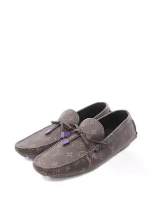 LOUIS VUITTON 1910s Monogram Driver Loafers