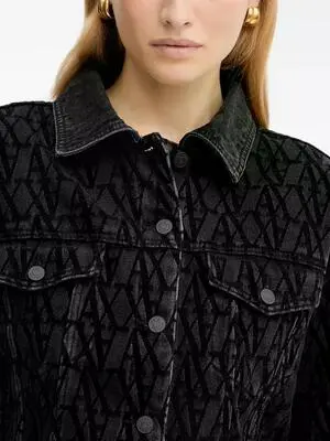 Armani Exchange Patterned Denim Trucker Jacket