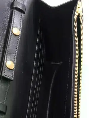 Balenciaga 2010 B Bead Dot Chain Leather Wallet