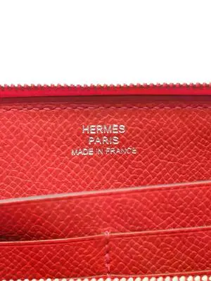 Hermès 2006 Carved-stamp Zip Wallet