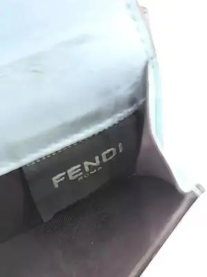 Fendi Logo-debossed Leather Wallet - Blue