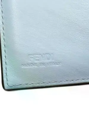 Fendi Logo-debossed Leather Wallet - Blue