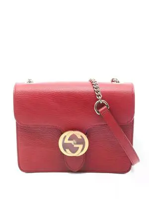 Gucci Leather Shoulder Bag - Red