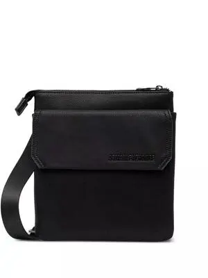 Armani Exchange Logo-detail Pocket Messenger Bag - Black