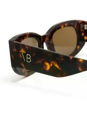 Victoria Beckham Tortoiseshell-effect Oval Sunglasses