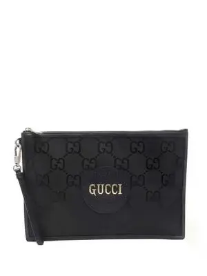 Gucci Monogram-pattern Clutch - Black
