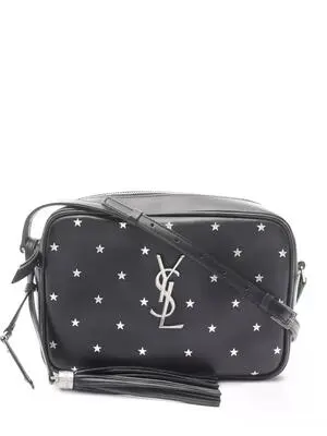 Saint Laurent 2010s Lou Star-pattern Shoulder Bag - Black