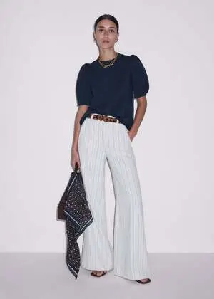 ME+EM Pouf Sleeve Swing Top - Navy