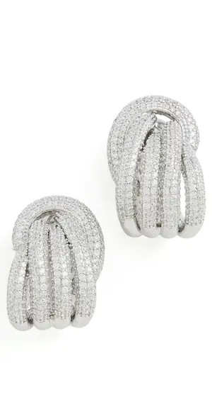 Shashi Margaux Knotted Earrings - Silver