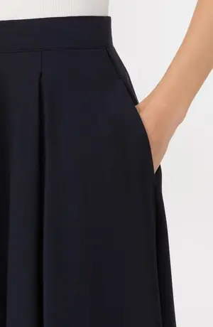 MM BY MAX MARA Aquila Pleated Jersey Midi Skirt