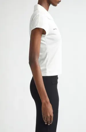 COURREGES Sports Crop Logo Polo
