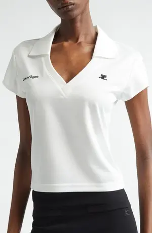 COURREGES Sports Crop Logo Polo