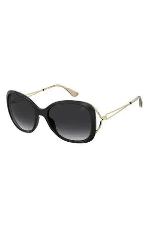 STUART WEITZMAN 58mm Polarized Square Sunglasses
