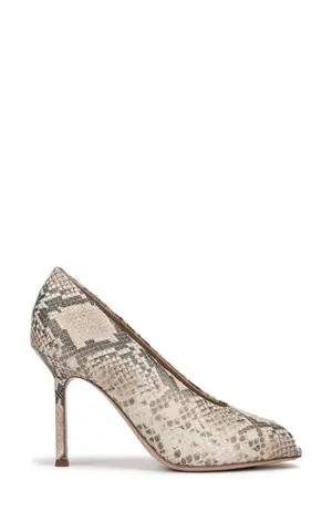 FAVORITE DAUGHTER Peep Toe Stiletto Pumps - Soft Pink Print