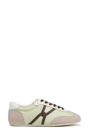 Veronica Beard Riviera Lace-up Sneakers - Pistachio/dark Brown