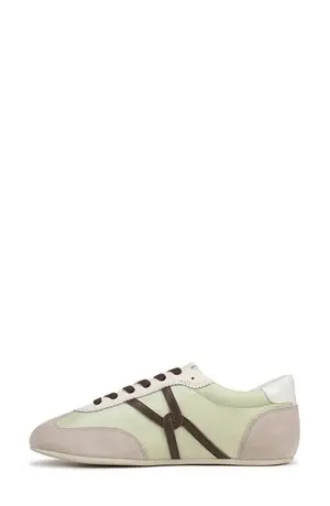 Veronica Beard Riviera Lace-up Sneakers - Pistachio/dark Brown