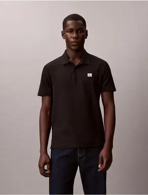 Calvin Klein Woven Monologo Classic Polo Shirt