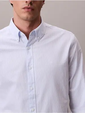 Calvin Klein Cotton Stretch Stripe Oxford Classic Button-down Shirt - Windsurfer