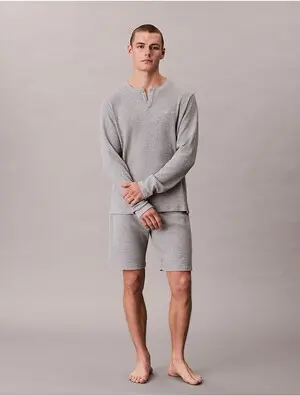 Calvin Klein Waffle Knit Sleep Short - Grey Heather
