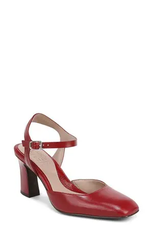 Naturalizer Ankle Strap Pumps - Hearts Flame Red