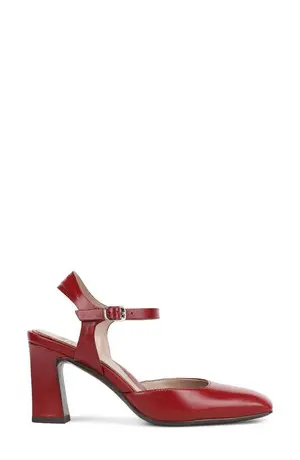 Naturalizer Ankle Strap Pumps - Hearts Flame Red