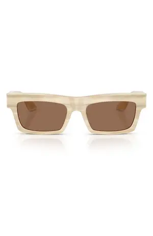 Oliver Spencer X Khaite Pillow Sunglasses - Beige Silk/brown