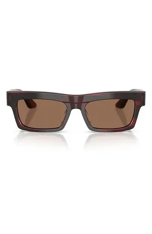 Oliver Spencer X Khaite Pillow Sunglasses - Bordeaux Bark/brown