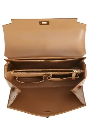 ANYA HINDMARCH Mortimer Leather & Raffia Top Handle Bag