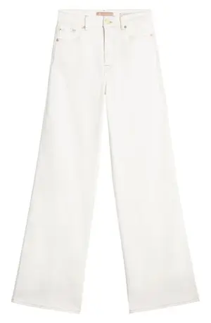 7 For All Mankind Lotta High-waist Wide-leg Jeans - Sugar