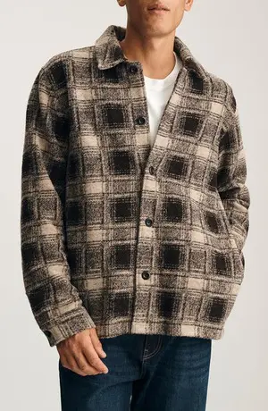 MAVI Check Wool Blend Overshirt