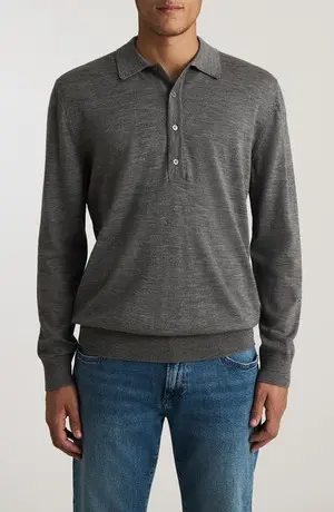 MAVI Wool Long Sleeve Polo