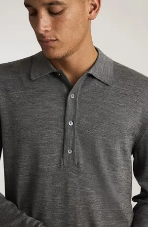 MAVI Wool Long Sleeve Polo