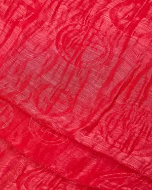 Giorgio Armani Froissé Jacquard Silk Stole - Red