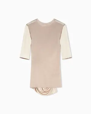 Giorgio Armani Shiny Viscose Jersey Jumper - Beige