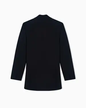 Giorgio Armani Double-breasted Silk Cady Jacket With Rose Detail