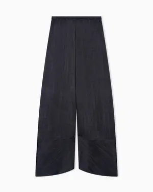 Giorgio Armani Viscose Jacquard Jersey Wide-leg Trousers - Brown