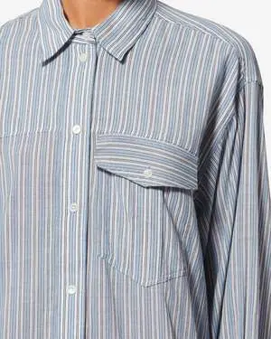 ETOILE Marant Étoile Laurane Striped Shirt Dress