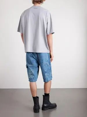Vetements Nerd Embroidered Cotton-jersey T-shirt