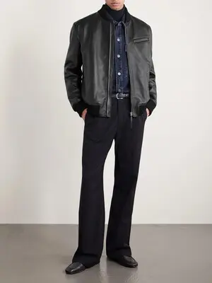 Gabriela Hearst Gregory Leather Bomber Jacket