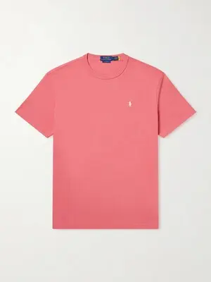 Polo Ralph Lauren Logo-embroidered Cotton-jersey T-shirt - Red