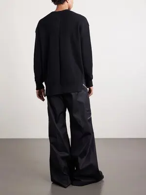 Rick Owens Jumbo Ribbed Virgin Wool Sweater - Black