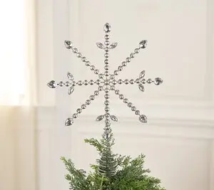 SANDRA LEE As Is Oversized Crystal Snowflake Tree Topper - One-color