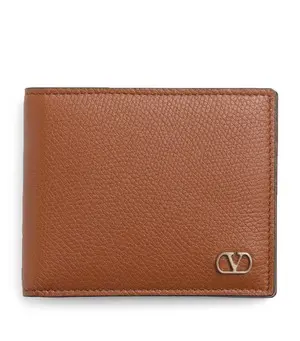 Valentino Garavani Leather Vlogo Signature Wallet - Brown