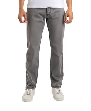 MUGSY Classic Fit Stretch Denim Jeans - Medium Gray