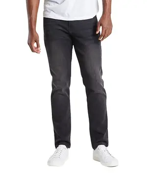MUGSY Classic Fit Stretch Denim Jeans - Dark Grey